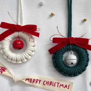 Macrame Ornament Set, Personalized Christmas Ornament, Ornament Gift ...