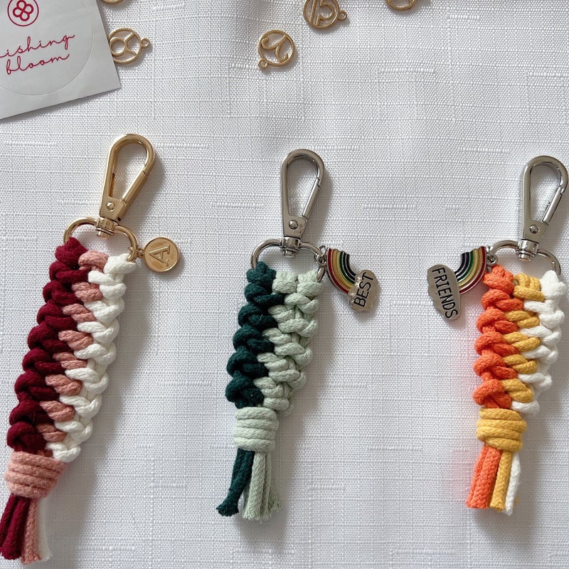 Macrame Key Chain - Etsy