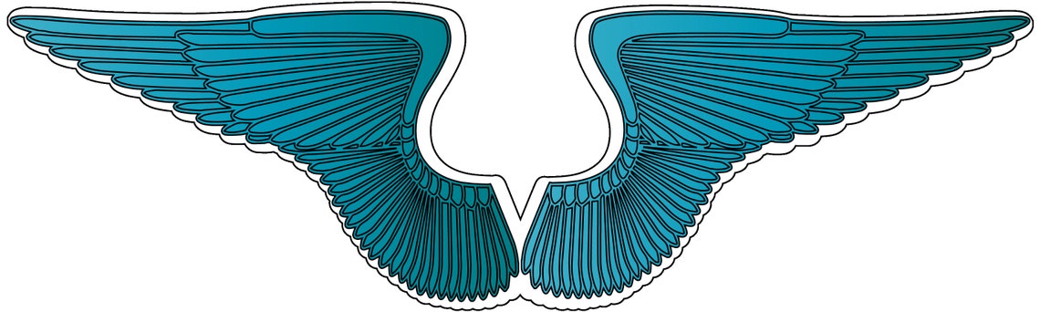 Wings Stickers SVG-PNG Stickers/cut Files Angel Wings in 10 Different ...