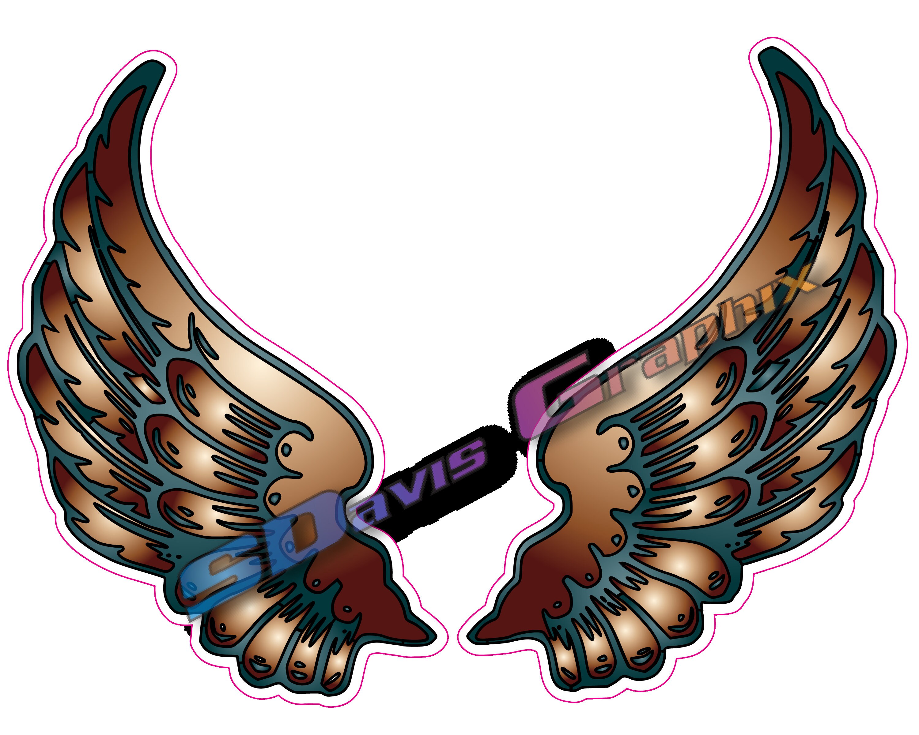 Angel Wings Stickers - SVG-PNG Stickers/sticker Sheets - Angel Wings in ...