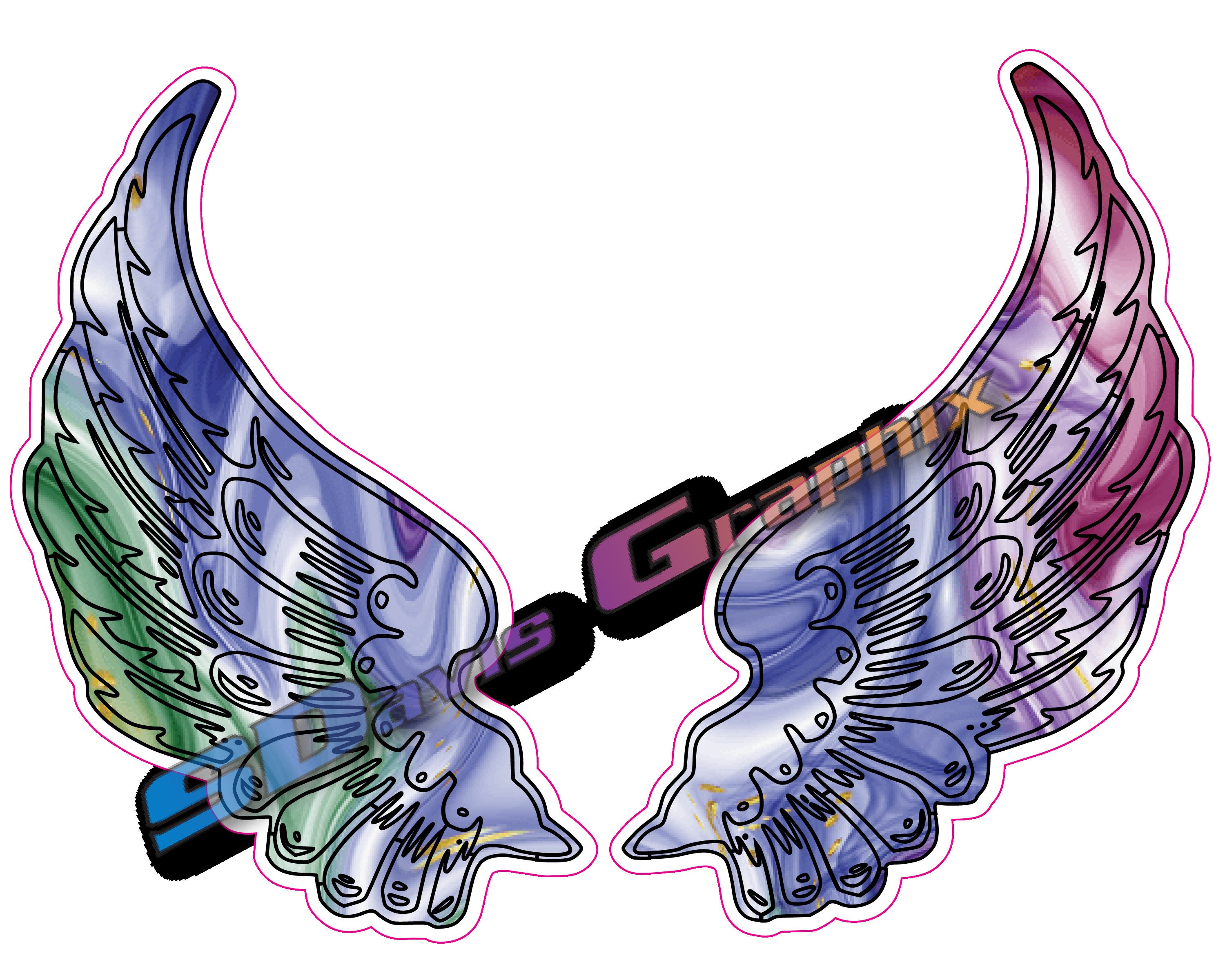 Angel Wings Stickers - SVG-PNG Stickers/sticker Sheets - Angel Wings in ...