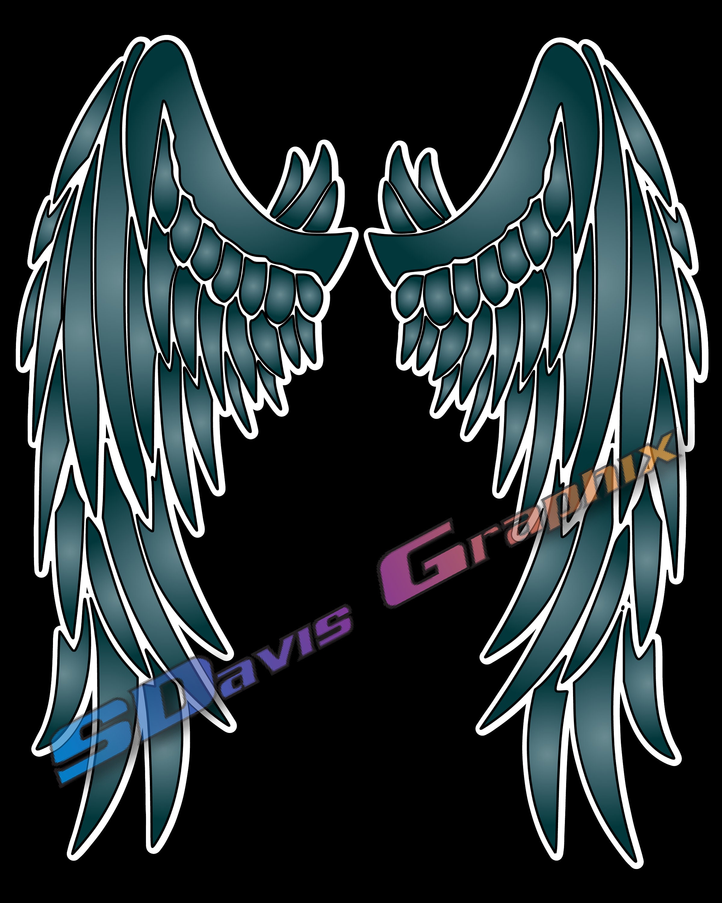 Angel Wings Stickers SVG-PNG Stickers/cut Files Angel - Etsy New Zealand