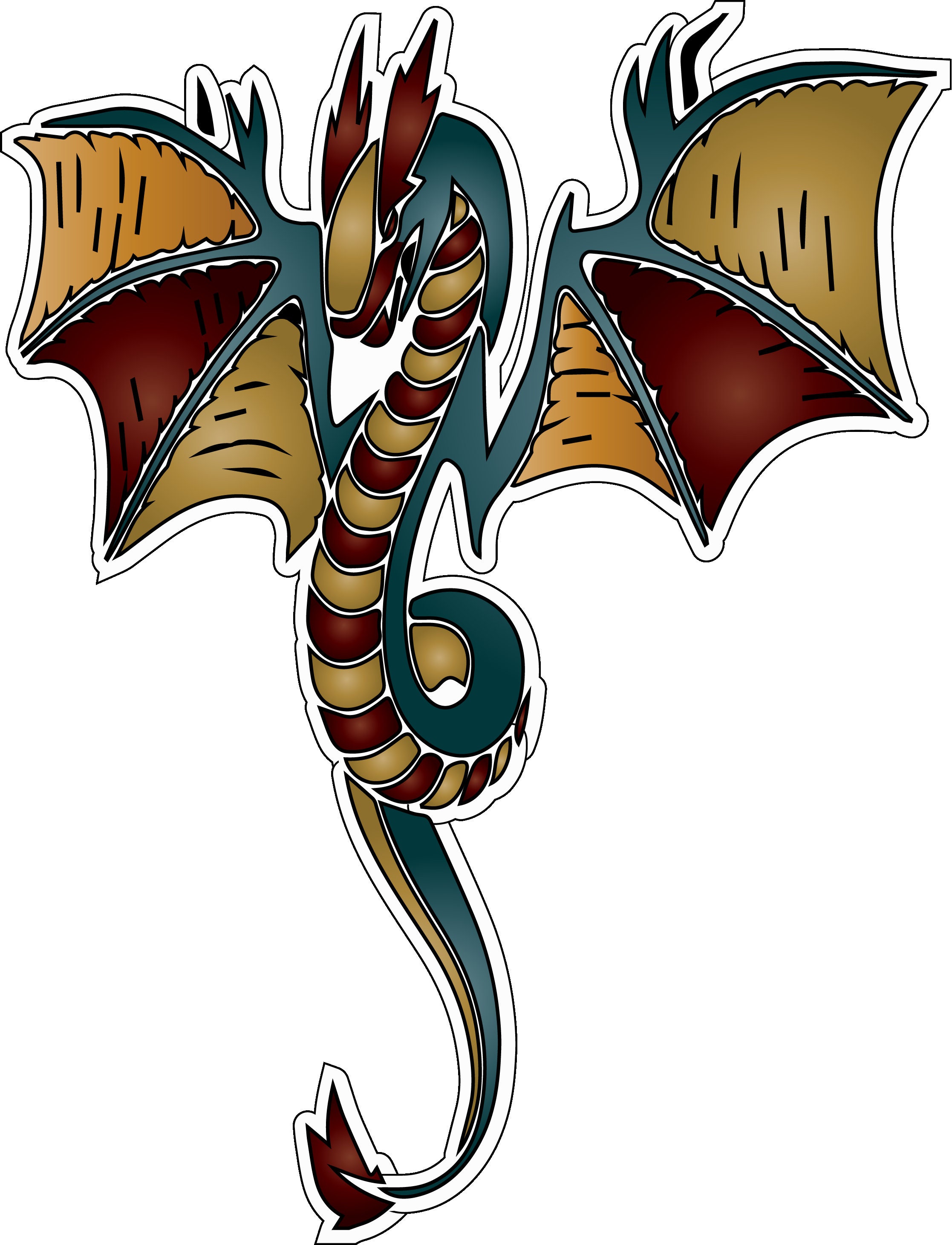 Dragon Sticker Files Sticker SVG/PNG Files Set of 10 - Etsy