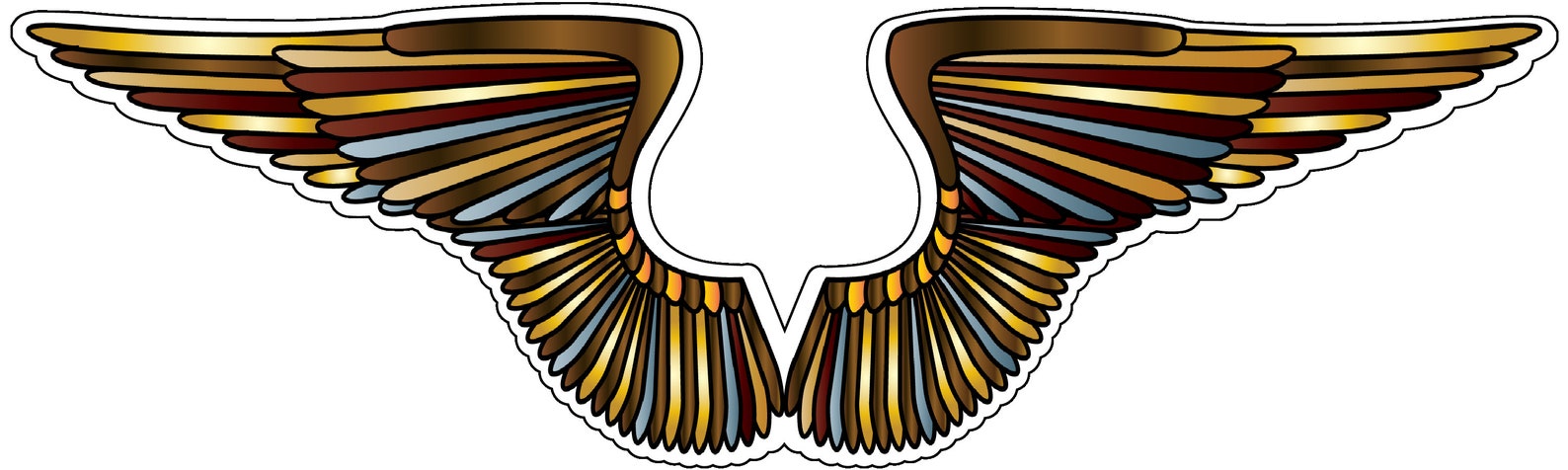 Wings Stickers SVG-PNG Stickers/cut Files Angel Wings in 10 Different ...