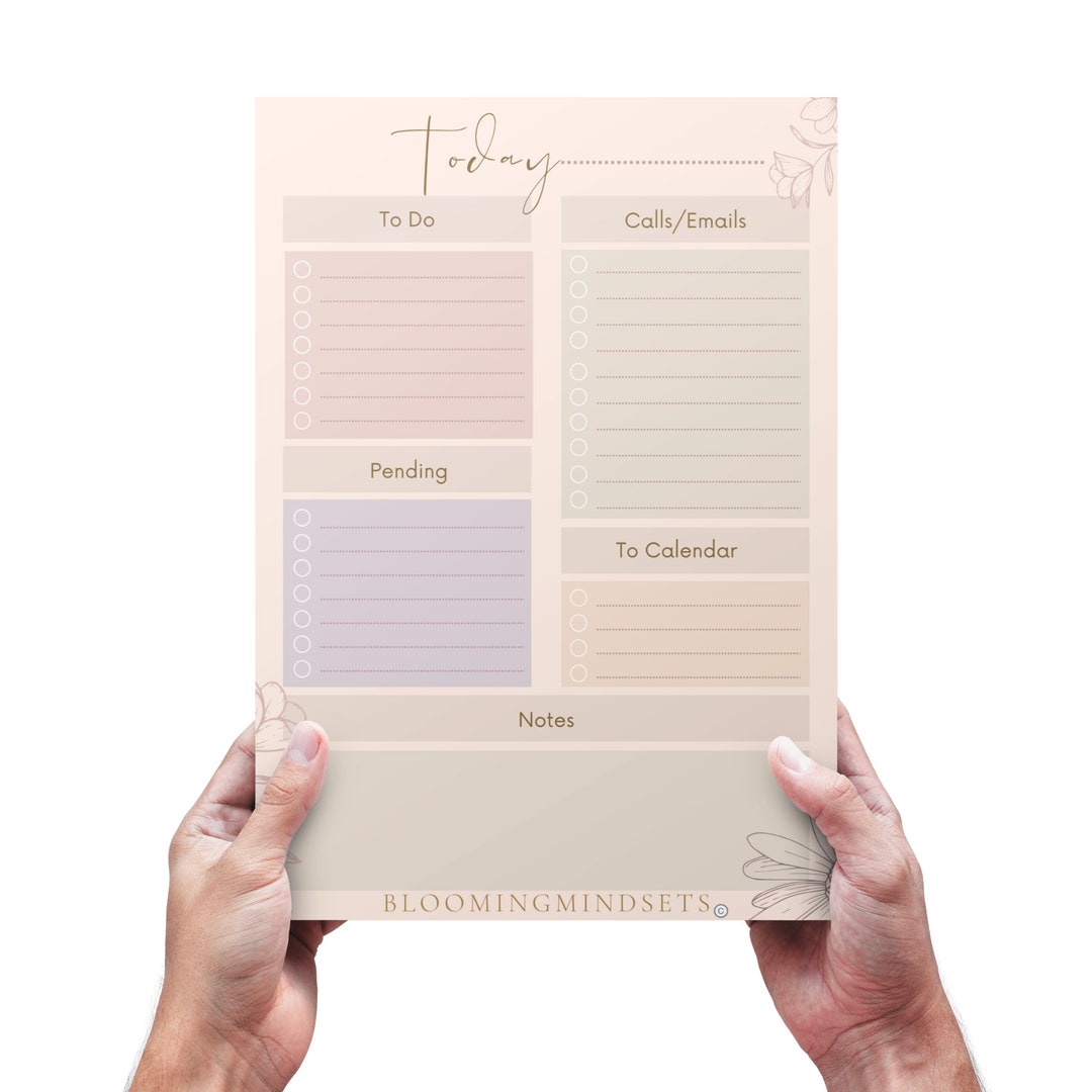 Everyday Daily Planner Notepad -front Desk, Executive Assistant ...