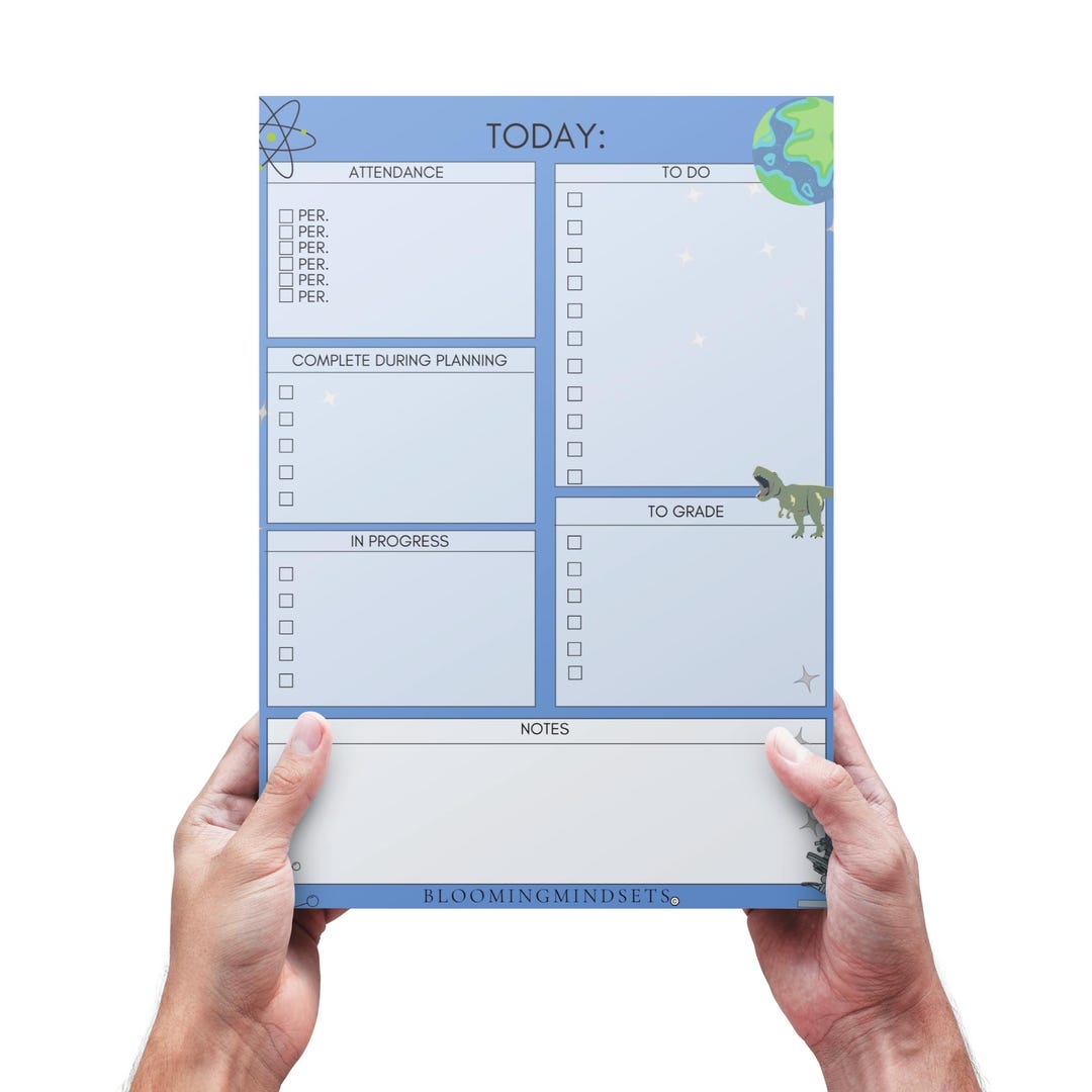 Science Teacher Daily Planner Notepad, High School Teacher, High School ...
