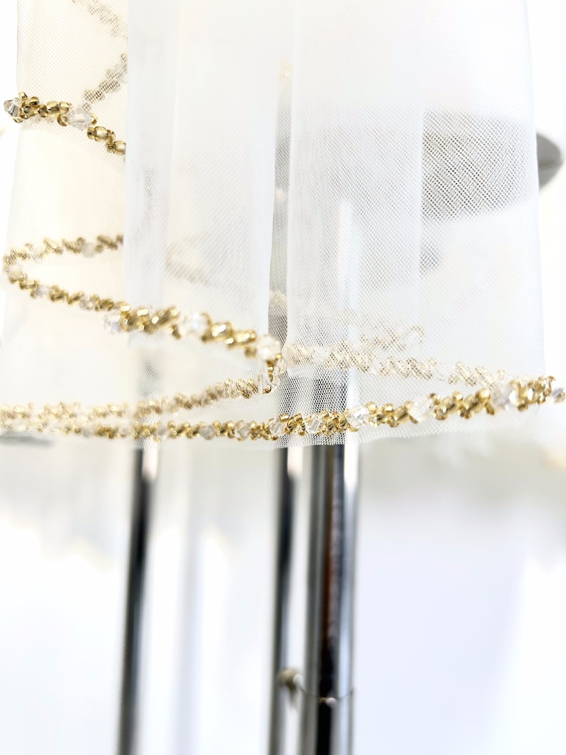 Wedding Veil, Crystal Wedding Veil, Beaded Wedding Veil, Ivory Veil ...