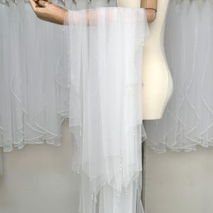 Veil With Crystals Edge,crystal Beaded Veil,beaded Bridal Veil With ...