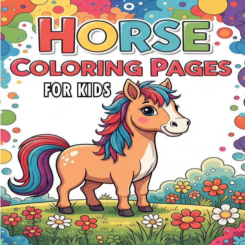 Horse Coloring Pages for Kids – Fun and Cute Printable Horse Coloring ...