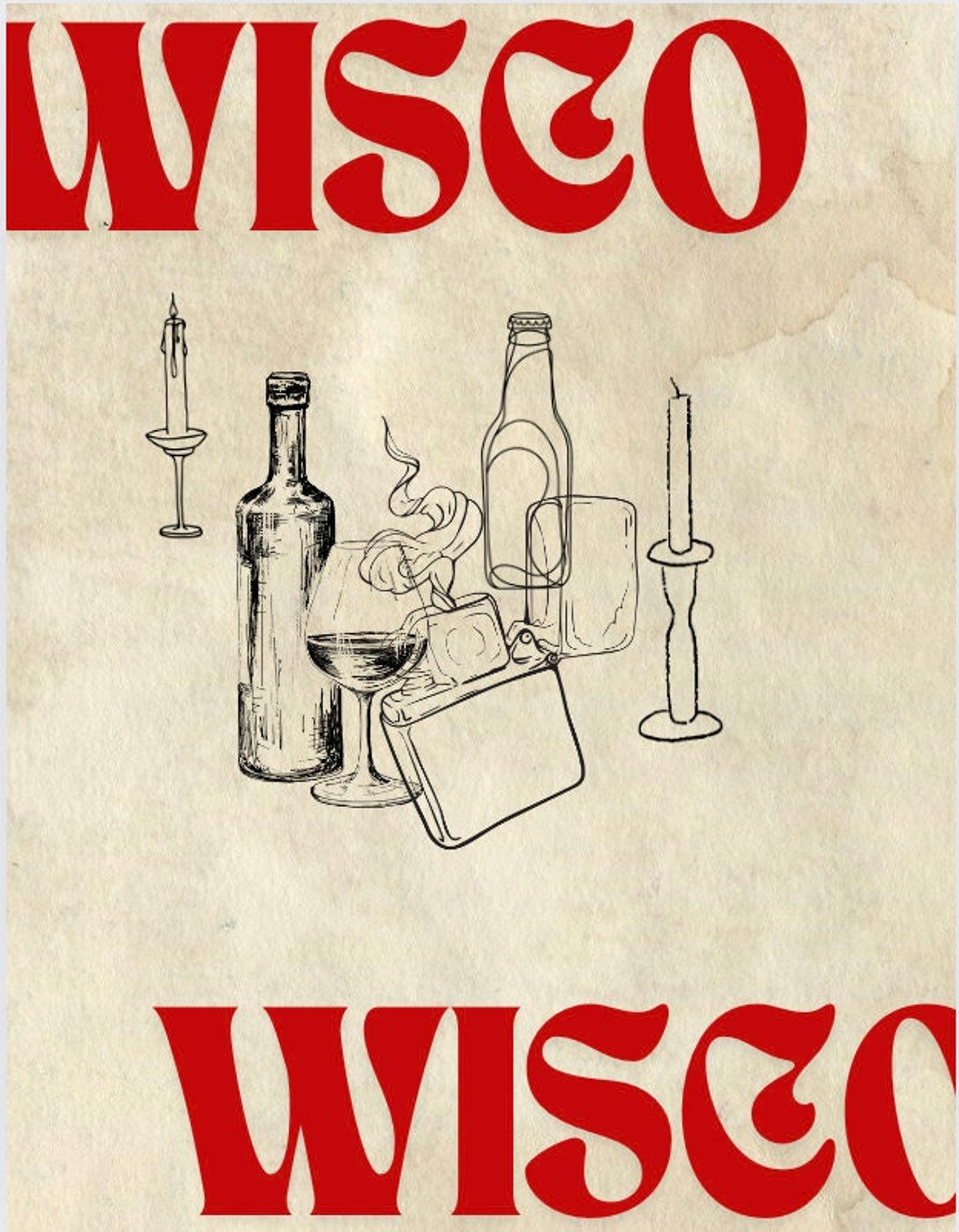 Vintage College Poster - Etsy