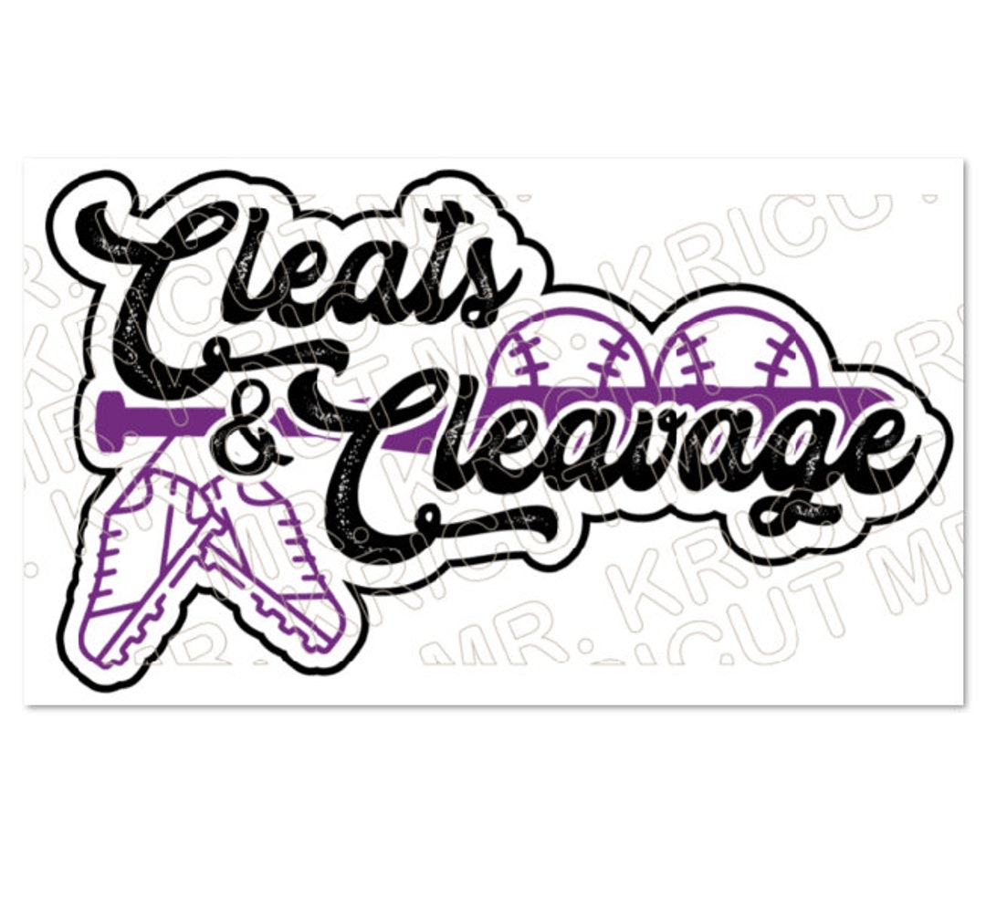 SVG " Cleats & Cleavage " Customizable for Cricut and Iron-on Designs ...