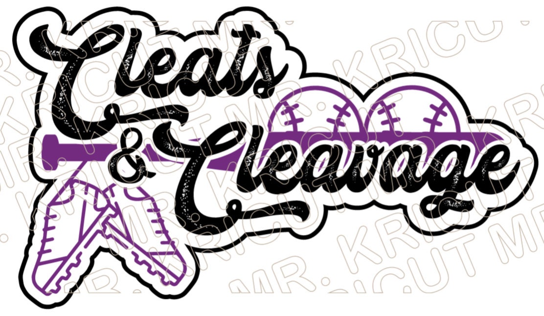 SVG " Cleats & Cleavage " Customizable for Cricut and Iron-on Designs ...