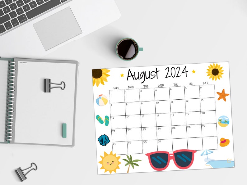 EDITABLE August 2024 Calendar Printable Wall Calendar 2024 - Etsy Ireland
