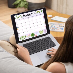 EDITABLE March 2026 Calendar, Printable Homeschool Calendar, Beautiful ...