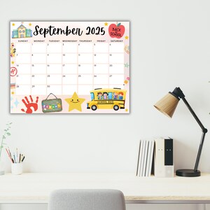 Editable September 2025 Calendar, Cute Printable Calendar, Back to ...