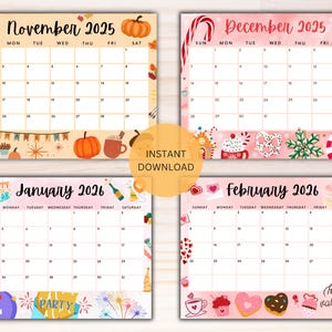 Editable School Calendar 2025-2026 From July to June- Printable Kids ...