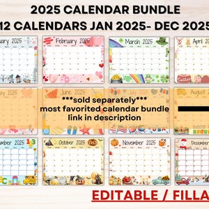EDITABLE March 2025 Calendar, Printable Calendar 2025 W/ St Patricks ...