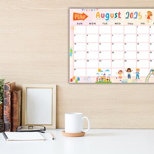 EDITABLE August 2025 Calendar, Cute Printable Calendar W/ Fun Back to ...
