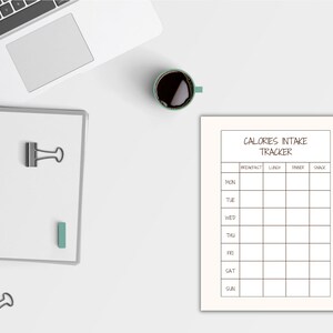 Printable Calorie Tracker, Weight Loss Tracker, Fitness Tracker, Diet ...