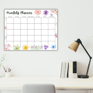 Fun Editable Monthly Planner, Printable Planner W/ Spring Flowers ...