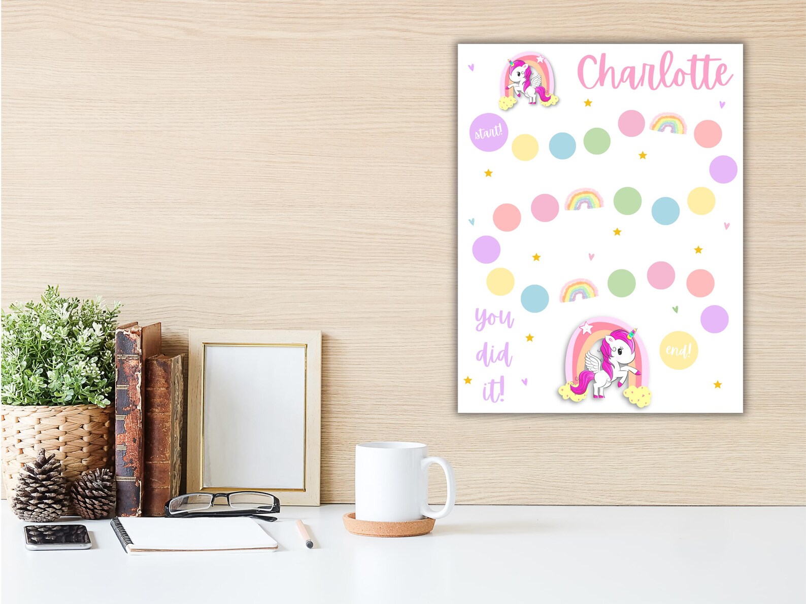 Editable Girls Chore Chart Unicorn Colors, Kids Unicorn Reward Chart ...
