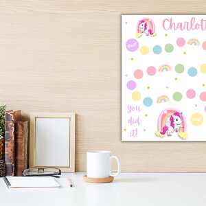 Editable Girls Chore Chart Unicorn Colors, Kids Unicorn Reward Chart ...