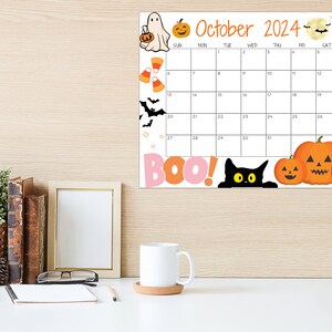 Editable October 2024 Calendar, Printable Calendar, 2024 School ...