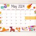 EDITABLE May 2024 Calendar, Printable Cute Pink Cinco De Mayo Calendar ...