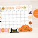 Editable October 2024 Calendar, Printable Calendar, 2024 School ...
