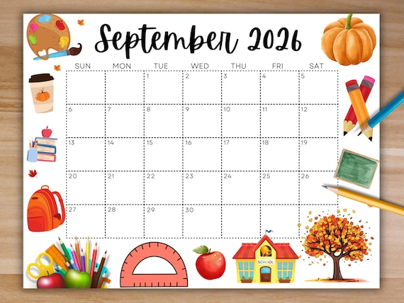 September Calendar For Kindergarten Calendar Pocket Chart Classroom