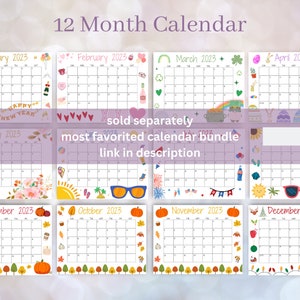 PRINTABLE December Calendar Christmas Calendar Holiday - Etsy