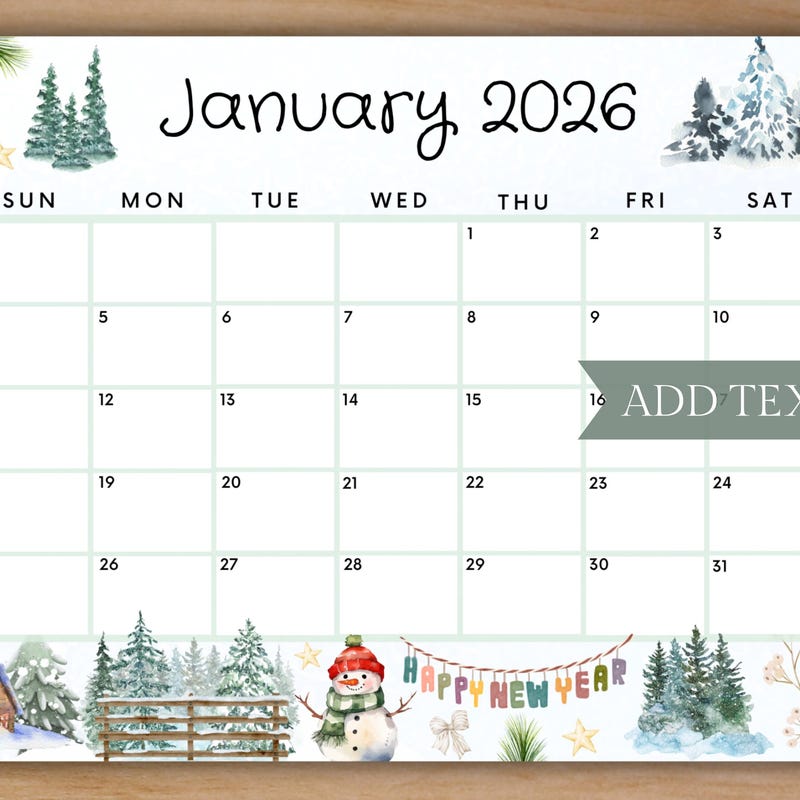 Calendar 2026 Green - Etsy