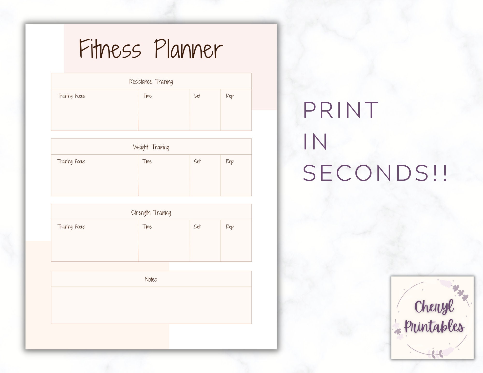 Printable Fitness Planner, Weight Loss Tracker, Fitness Tracker, Weight ...