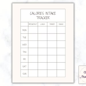 Printable Calorie Tracker, Weight Loss Tracker, Fitness Tracker, Diet ...