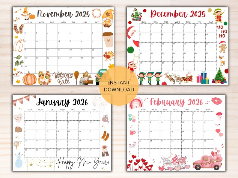 Editable School Calendar 2025-2026 From July to June- Printable Kids ...