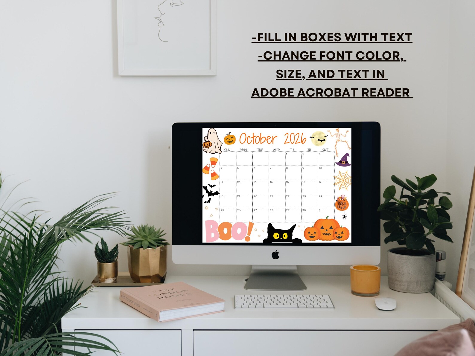 Editable October 2026 Calendar, Printable Calendar, 2026 School ...