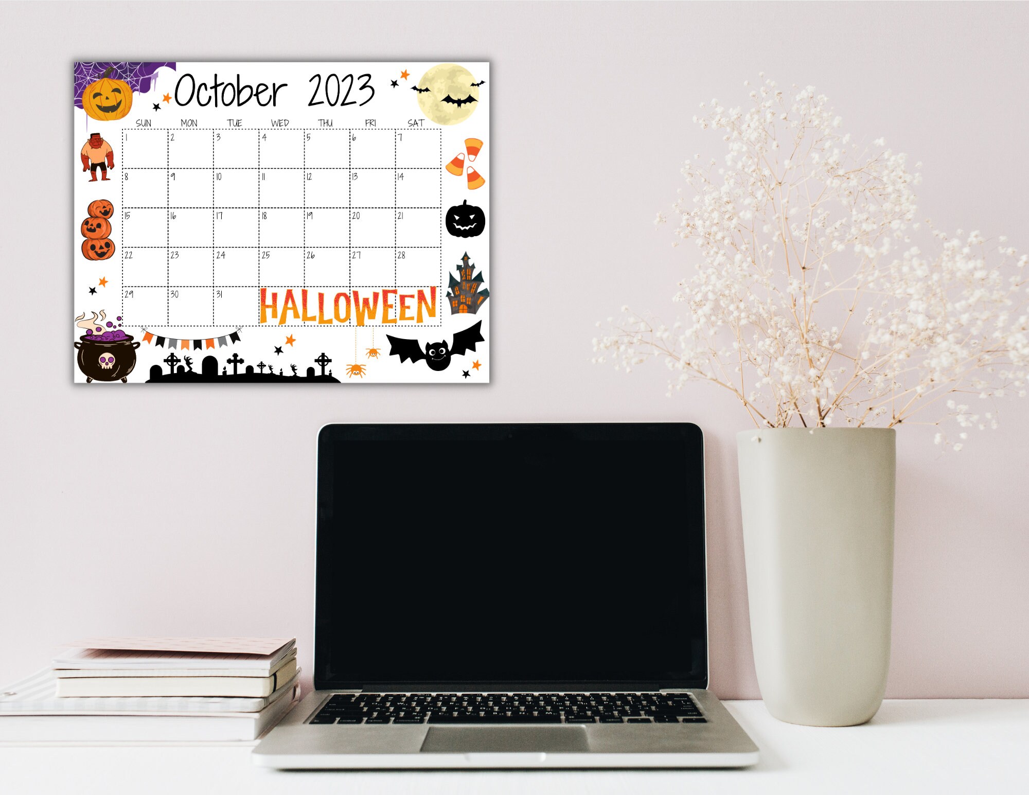 Editable October 2023 Calendar Printable Calendar 2023 Wall - Etsy ...