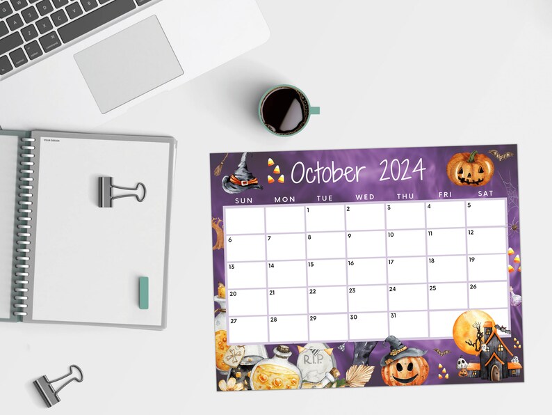 Editable October 2024 Calendar, Printable Calendar, School Calendar ...