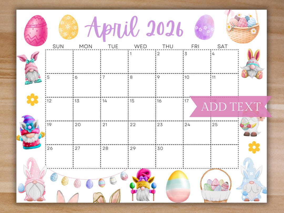 EDITABLE April 2026 School Calendar | Teacher Planner | Printable PDF ...