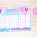 Editable Kids Chore Chart Tie Dye Colors, Kids Tie Dye Reward Chart ...