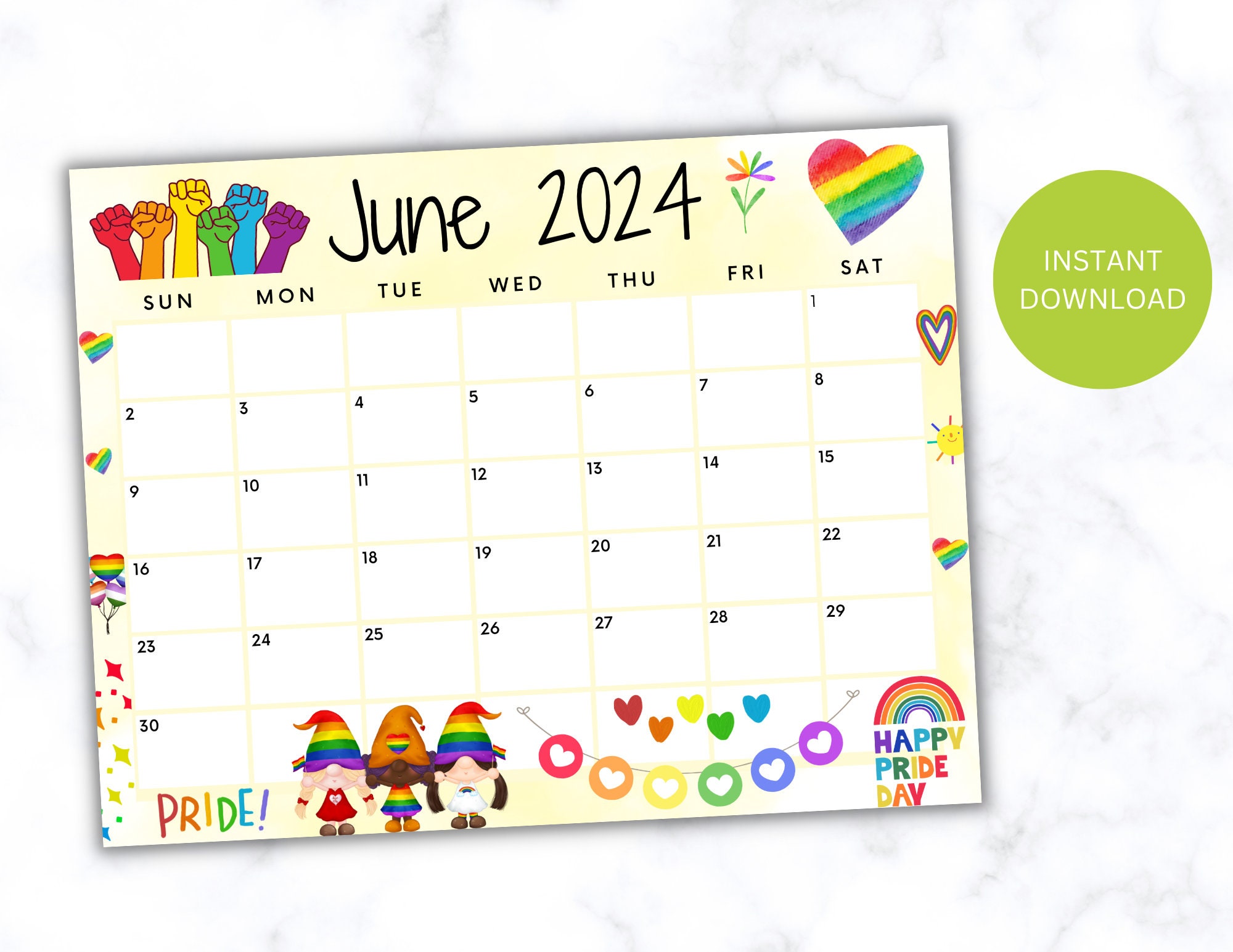 Pride Month Calendar 2024 June - Rycca Clemence Pride Month Calendar 2024 June - Rycca Clemence