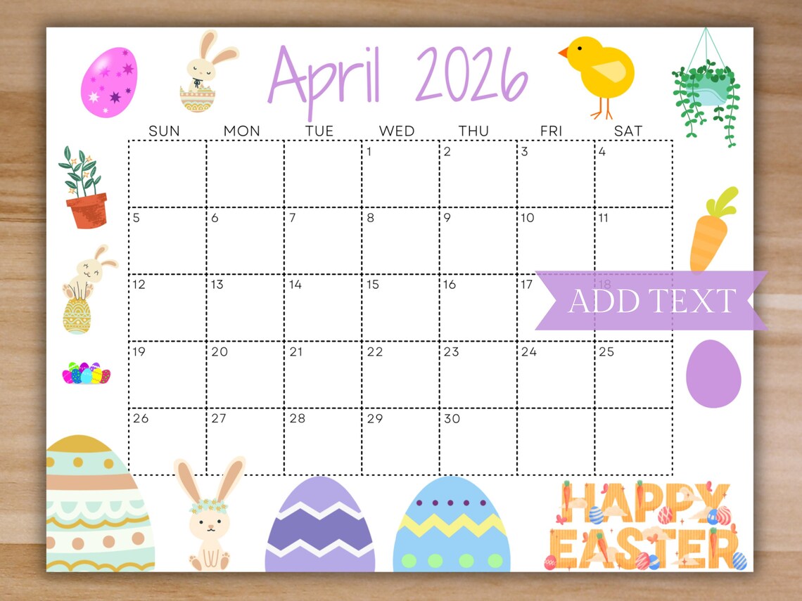 EDITABLE April 2026 Teacher Calendar | Monthly Classroom & Work Planner ...