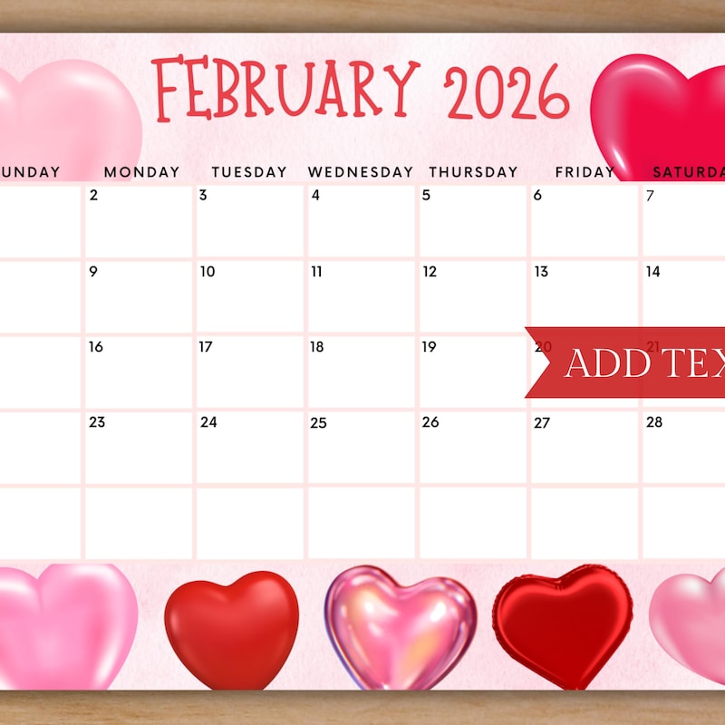 Valentines February Calendar - Etsy