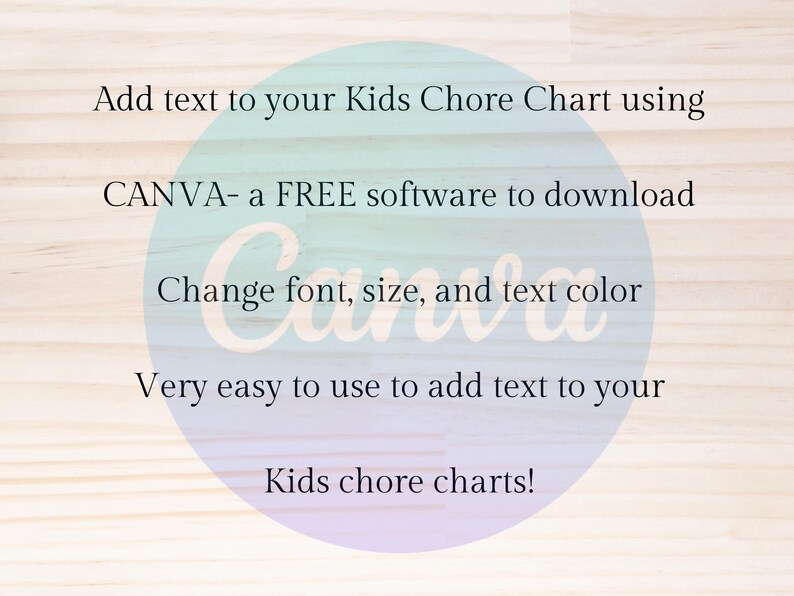 Editable Kids Tie Dye Chore Chart, Tie Dye Reward Chart, Weekly Chore ...