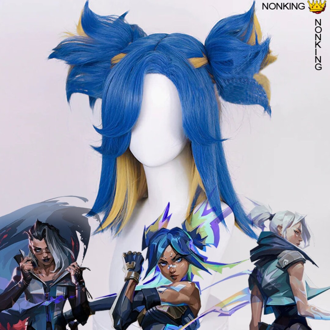 Valorant Cosplay, Neon Jett Fade Cosplay Wigs, Game Cosplay, Halloween ...