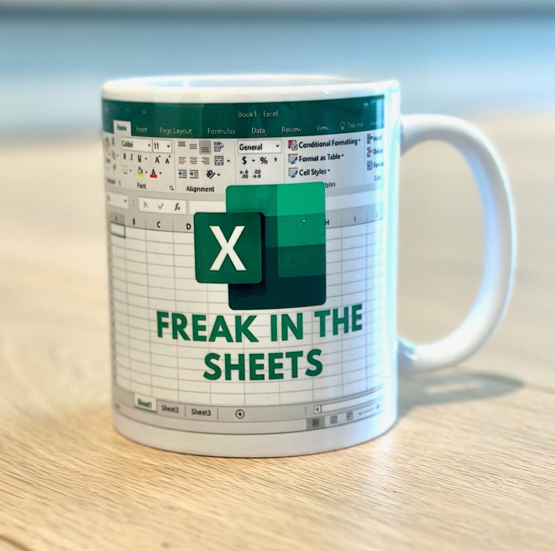 Funny 'freak in the Sheets' Excel Mug Gift Idea for - Etsy