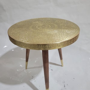 Arabic Brass Coffee Table: Carved Moroccan Sofa Table - Etsy