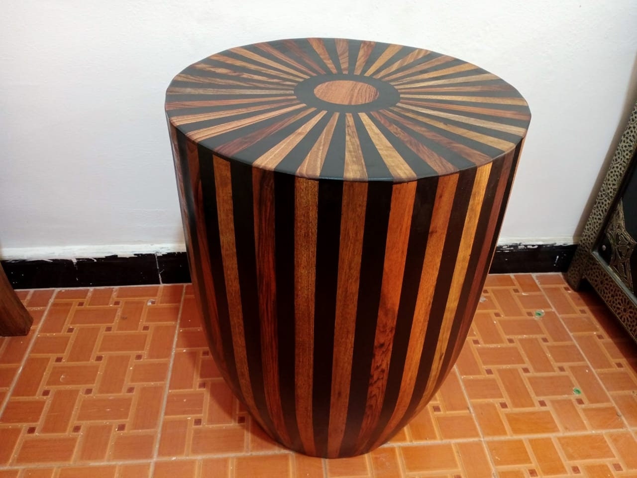 Handmade Stunning Round Table Unique Wood Piece of Art Side - Etsy