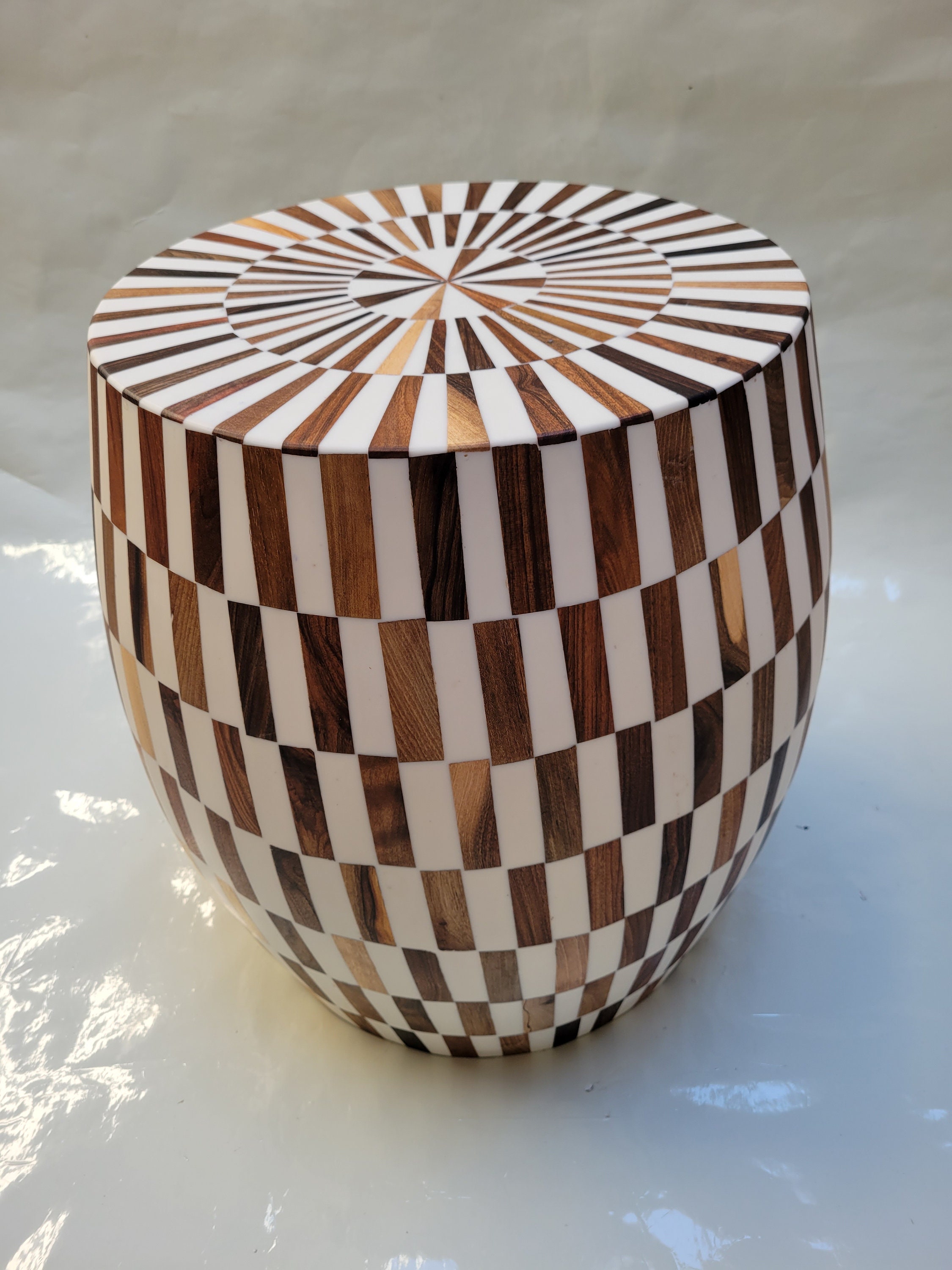 Handcrafted Walnut & Resin Side Table: Unique Accent Piece - Etsy