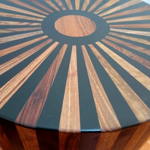 Handmade Stunning Round Table Unique Wood Piece of Art Side - Etsy